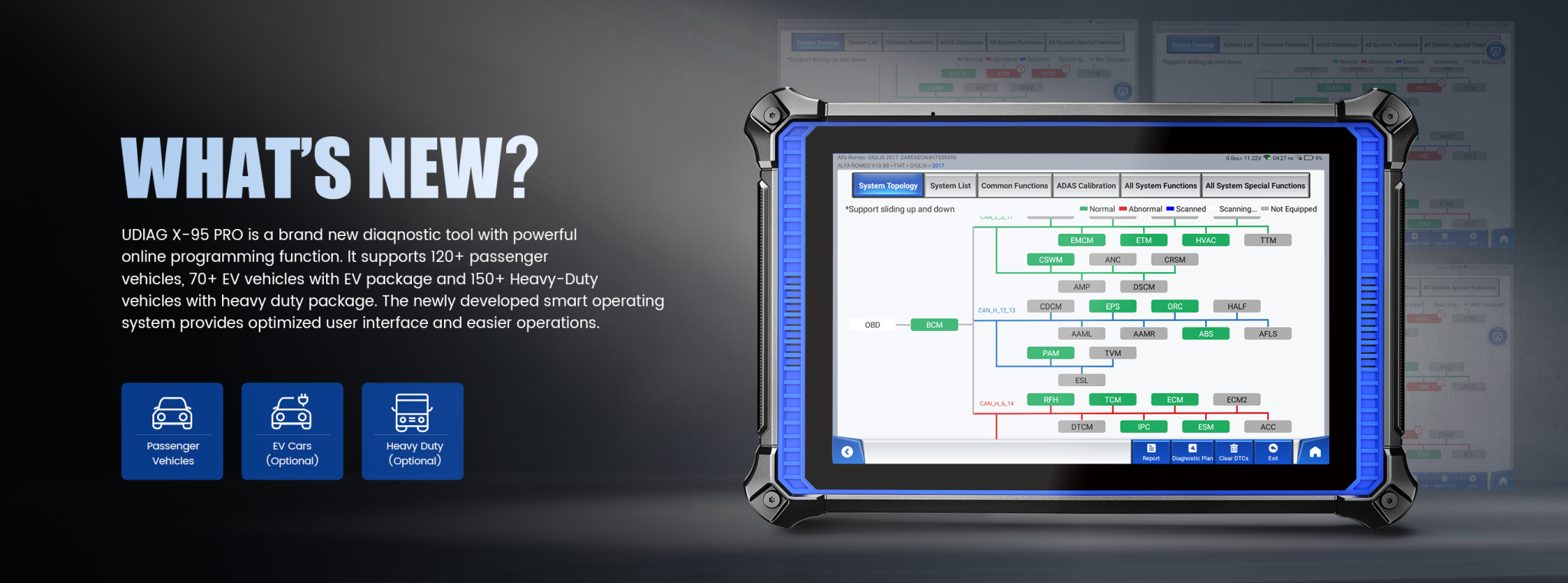 X-95 PRO OE-Level Full System Diagnostic Tool - UDIAG